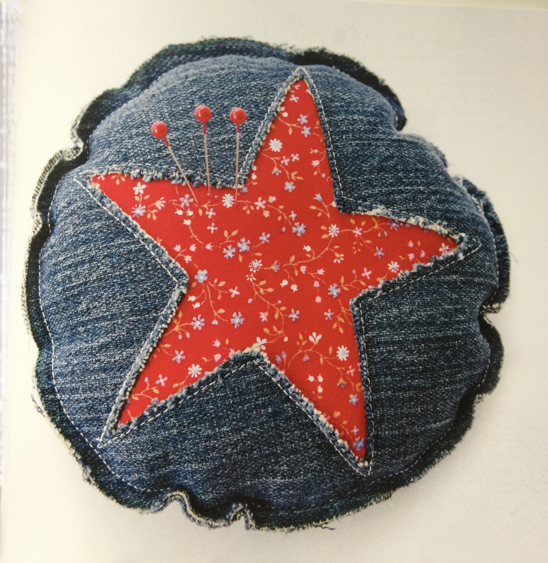 Denim Pin Cushion - Fairfield World Craft Projects