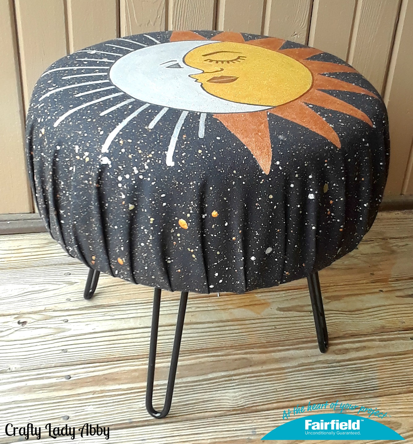 Metallic Celestial Tuffet Stool - Fairfield World Craft Projects