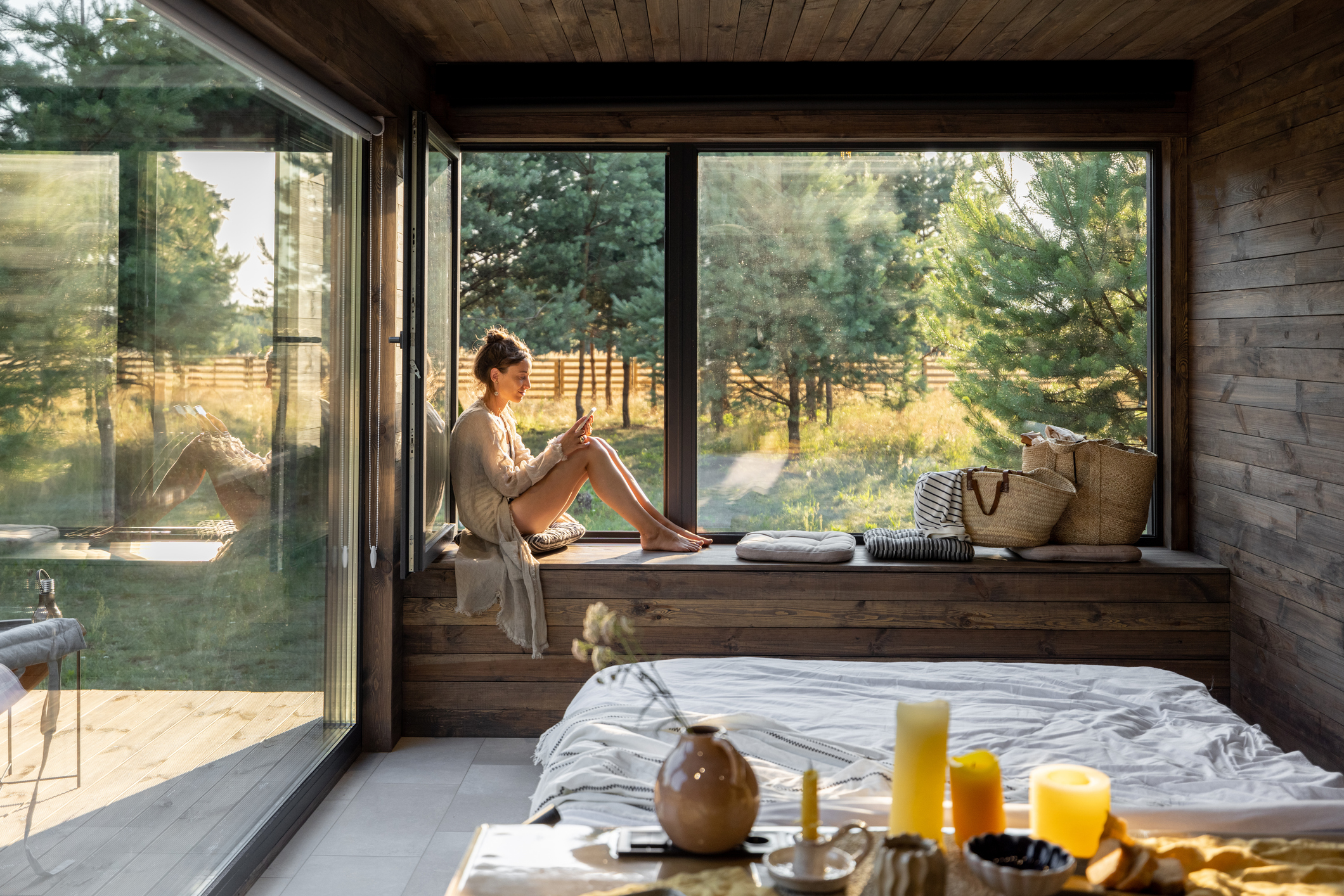 Woman enjoy nature at country house - Fairfield World