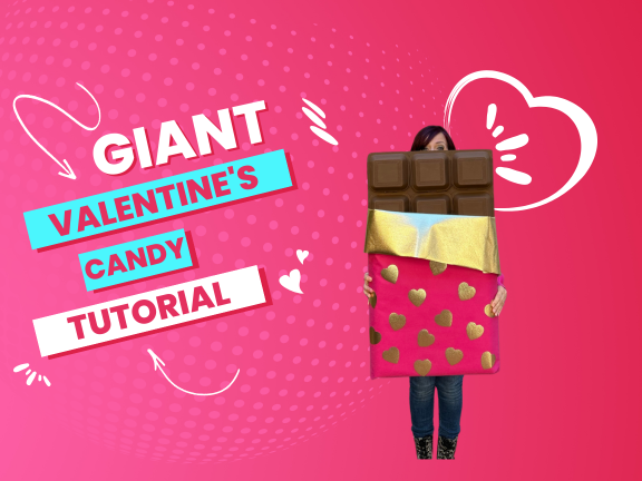 Giant Candy Bar DIY Valentine Decor - Fairfield World Blog