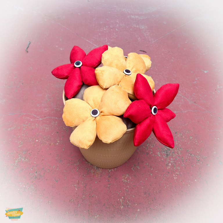 Make Adorable Plush Flowers with Fabric and Poly-Fil - Fairfield World Blog